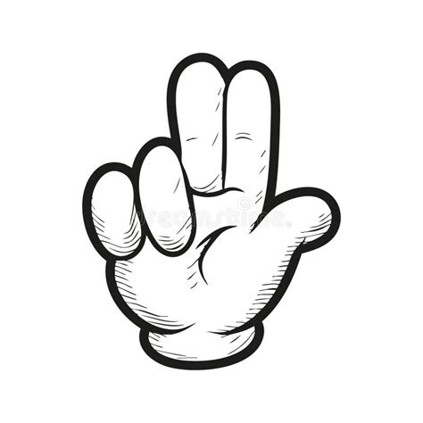 Three Fingers Cartoon Stock Illustrations 1024 Three Fingers Cartoon