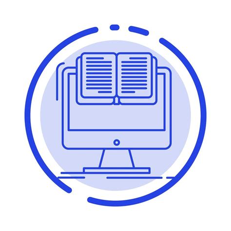 Document File Computer Cv Book Blue Dotted Line Line Icon 15561959