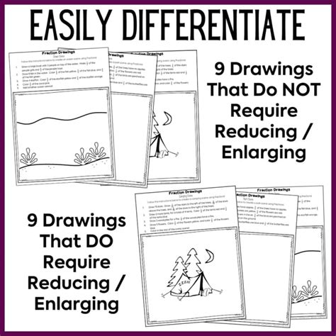 Fun Fraction Review And Practice Fraction Coloring Sheets Art Activities