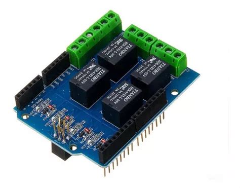 modulo shield relé 5v 4 canais arduino uno mega