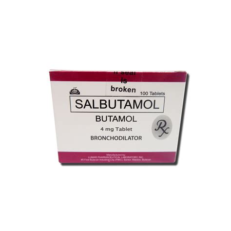 Butamol Salbutamol 4mg Tablet 100s Price In The Philippines Medsgo
