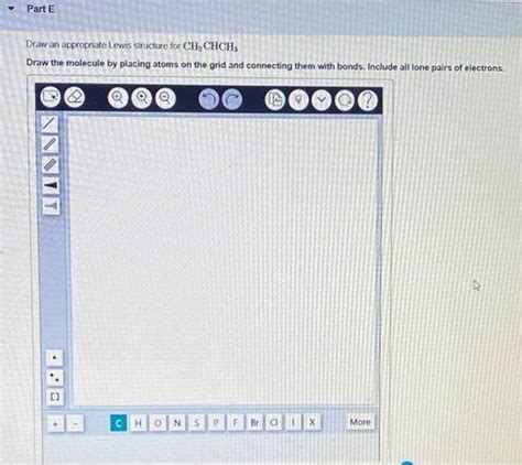 Solved Part E Draw An Appropriate Lewis Structure For Ch Chch Draw The Answer