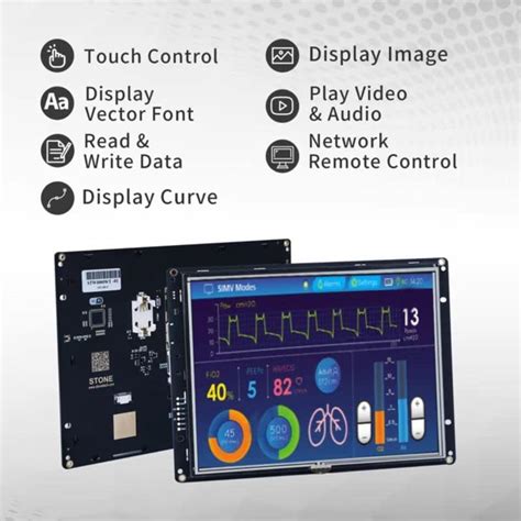 scbrhmi 8 inch hmi smart tft lcd display module with controller