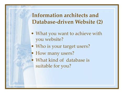 PPT Database Driven Web Sites PowerPoint Presentation Free Download
