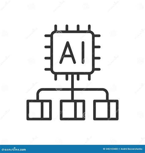 Ai Segmentation Icon In Line Design Ai Segmentation Analysis Automation Data