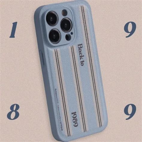 [🔥인기상품🔥] 백투더퓨처 케이스 ⏳ 아이폰 귀여운 레트로 옛날감성 응답하라 1988 1989 레더 하늘색 블루 힙한 스트라이프 아이폰 14 13 12 에이블리