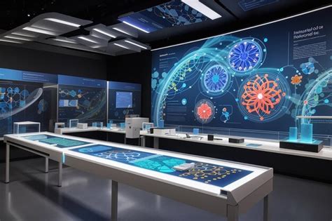 Premium Photo Showcase A Biology Lab With Interactive Digital