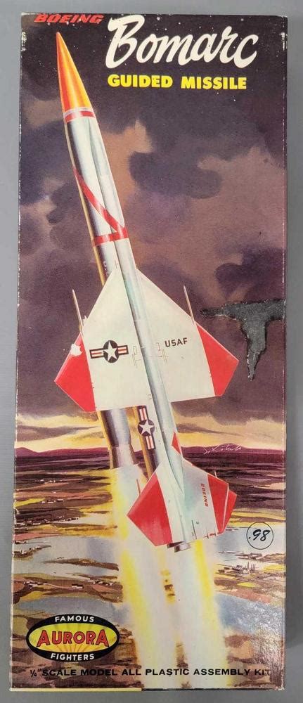 Aurora Famous Fighters Boeing Bomarc Guided Missile Model Kit In Original Box Toys Trains And