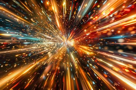 Premium Photo Colorful Light Burst On Black Background