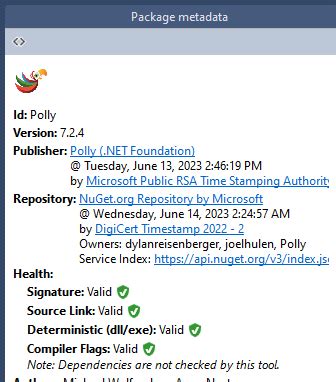 The New Nuget Package Polly Is Not Signed Issue App VNext Polly GitHub