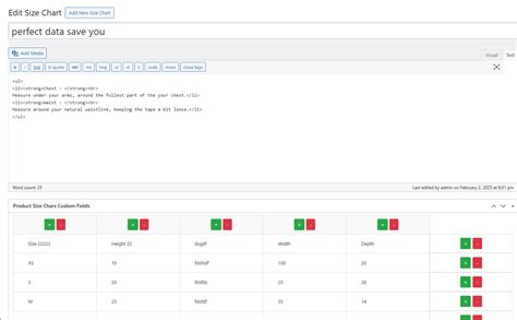 Product Size Guide For Woocommerce Wordpress Plugin