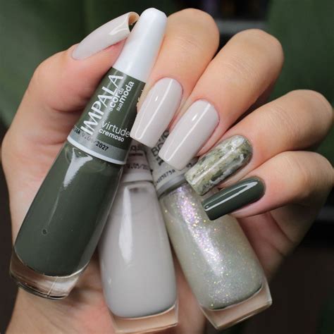 Kit 3 Esmalte Impala Virtude Equilíbrio E Vim Brilhar Glitter Unhas