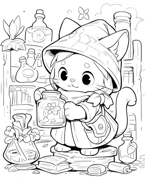 free from watermarks coloring page cartoon coloring pages chibi