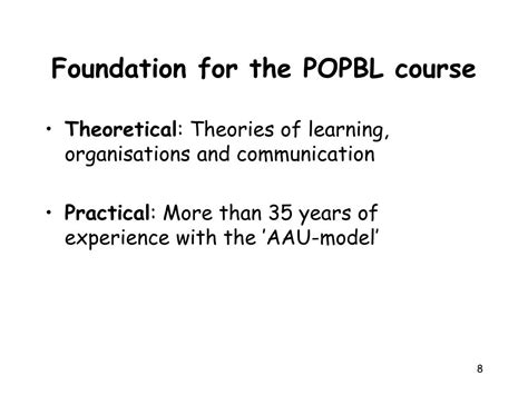 Ppt Project Organised Problem Based Learning Popbl Powerpoint Presentation Id 3921576