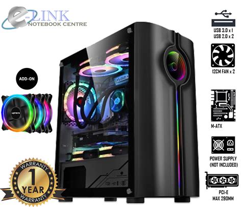 Elink Computer Centre NEW GAMING DIY CASING GAMING CASING PC INFINITY PLAYER WITH RGB
