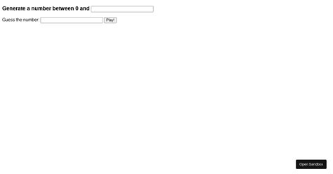 random number game assignment 7 codesandbox