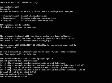 Installing Ubuntu LTS Server Hospitable IT