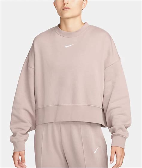 Nike Sportswear Phoenix Fleece Diffused Taupe And Sail Oversized Crewneck
