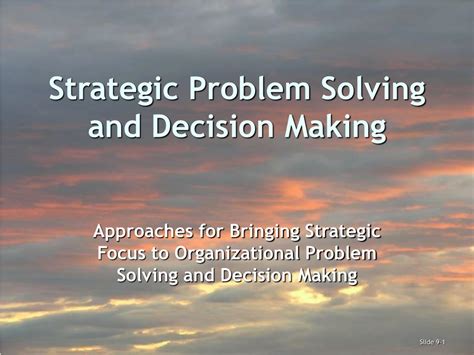 PPT Strategic Problem Solving And Decision Making PowerPoint Presentation ID