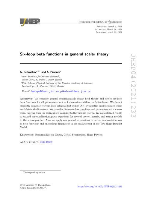 pdf six loop beta functions in general scalar theory