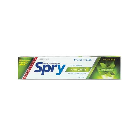 Spry Spearmint Xylitol Toothpaste With Fluoride Drcnz
