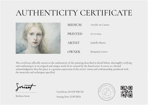 Authenticity Certificate Templates Free And Customizable