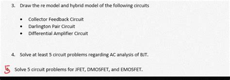 Solved 3 Draw The Re Model And Hybrid Model Of The