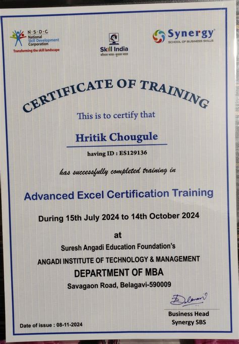 advancedexcel certification skill learning excelskills… hritik