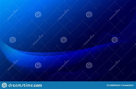 Blue Wave Curve Gradient With Shine Light Abstract Background Stock