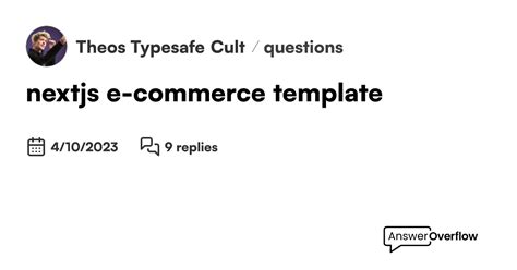 nextjs e commerce template theo s typesafe cult