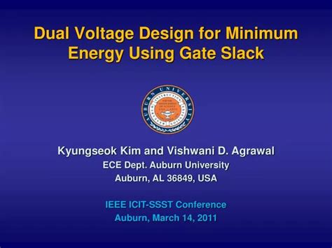 Ppt Dual Voltage Design For Minimum Energy Using Gate Slack Powerpoint Presentation Id3110972