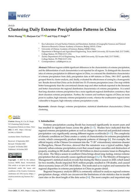 Pdf Clustering Daily Extreme Precipitation Patterns In China