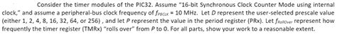 solved consider the timer modules of the pic32 assume