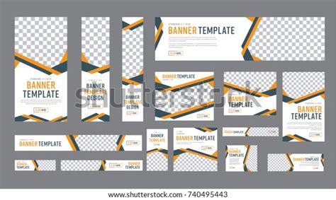 표준 크기의 웹 배너와 사진을 위한 스톡 벡터로열티 프리 740495443