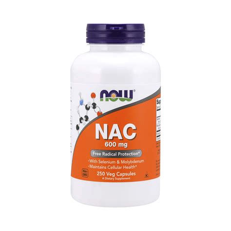 Now Foods Nac 600mg With Selenium And Molybdenum Supports Celcular Health Free Radical