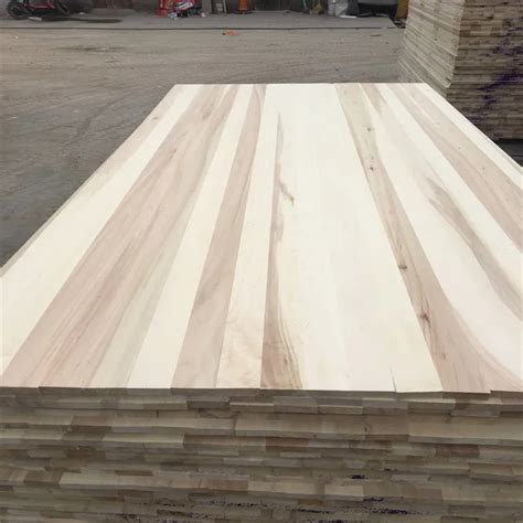 Pure Solid Wood Furniture Panel Finger Jointed Poplar Wood Board From