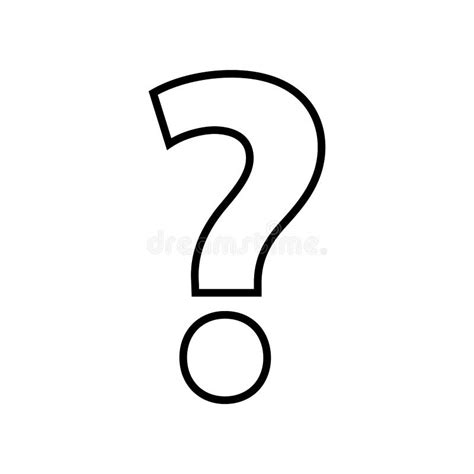 Thin Line Question Mark Stock Vector Illustration Of Mark 258863513