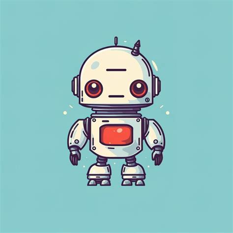 Premium Ai Image Cute Robot Illustration