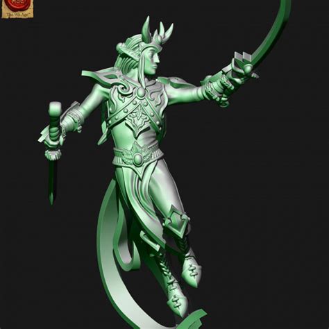 Wood Elf Blade Dancer Lord 3 3d Model 3d Printable Cgtrader