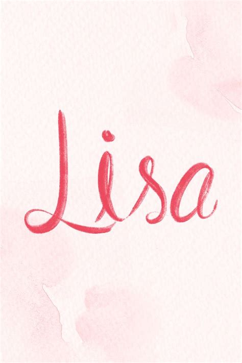 Lisa Name Script Psd Pink Font