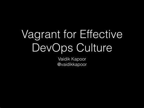 Pdf Vagrant For Effective Devops Culture Dokumentips