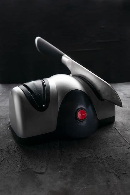 Premium Photo Electric Knife Sharpener The Plastic Body Is Gray