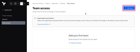 Add Team Access To Project