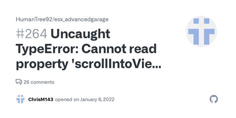 Uncaught Typeerror Cannot Read Property Scrollintoview Of Undefined Esxmenudefaulthtml