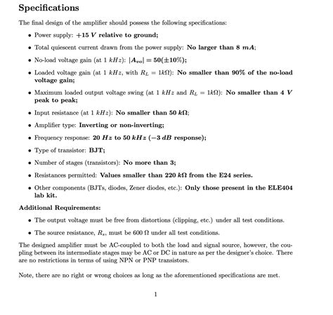 Solved Please Use Multisim To Create A Single Supply