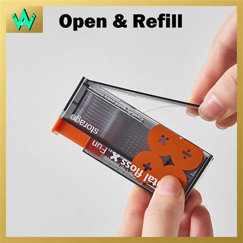 Dental Floss Tooth Pick Dispenser Floss Pick Storage Box Refillable Picks Organizer Portable