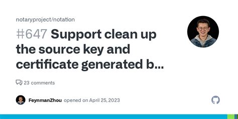 Support Clean Up The Source Key And Certificate Generated By Notation