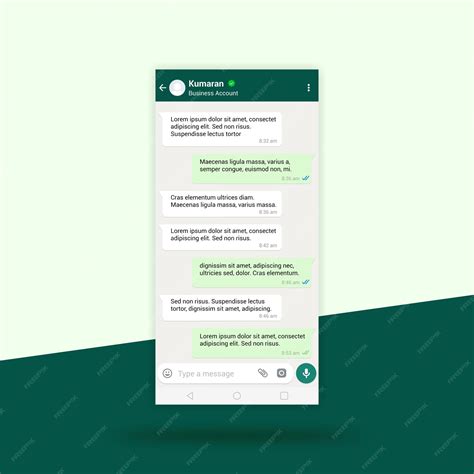 Premium Vector Whatsapp Chatbot Business Account Interface Template