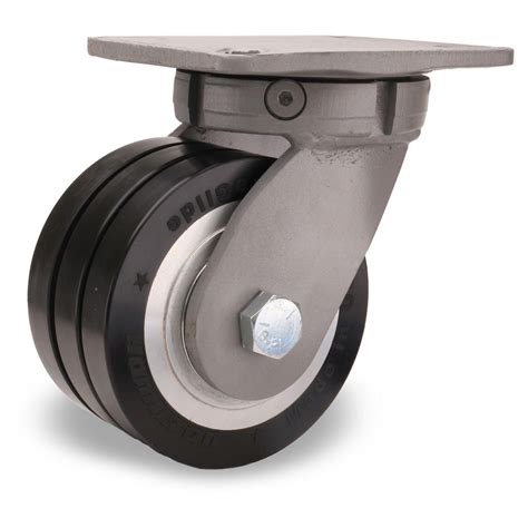 Hamilton Swivel Top Plate Caster Polyurethane On Aluminum 6 Wheel