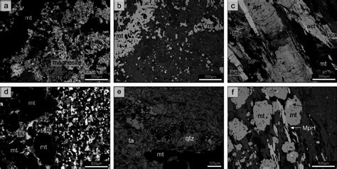 Photomicrographs Of Hydrothermal Alteration Styles In Bif A